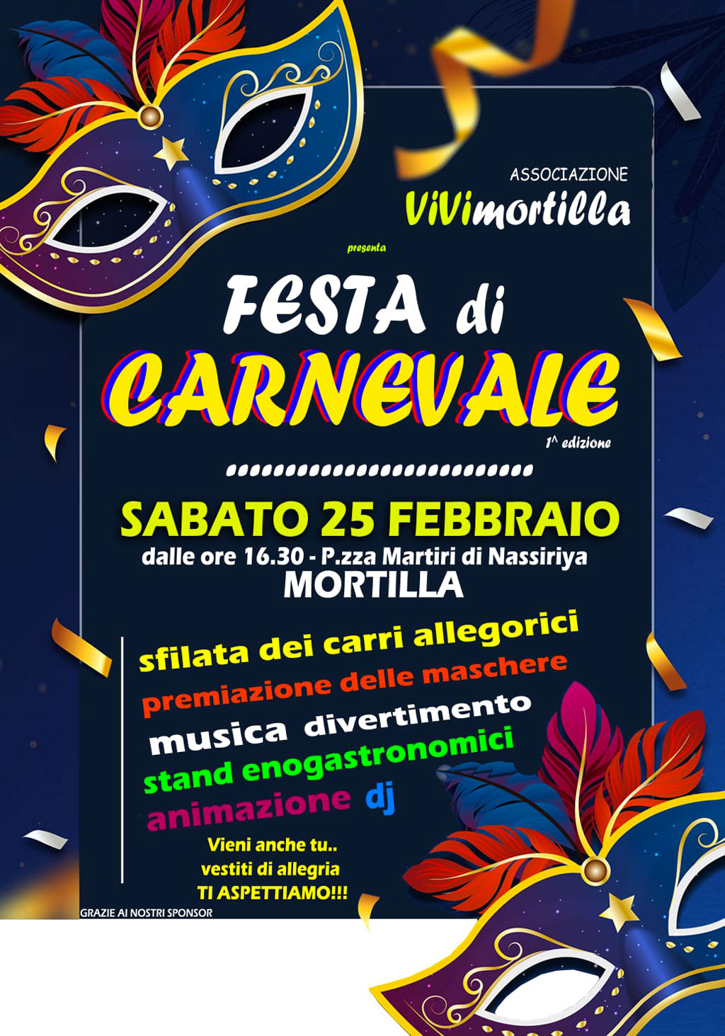 Tutto pronto per la festa del Carnevale Mortilla 2023 il 25 febbraio ...