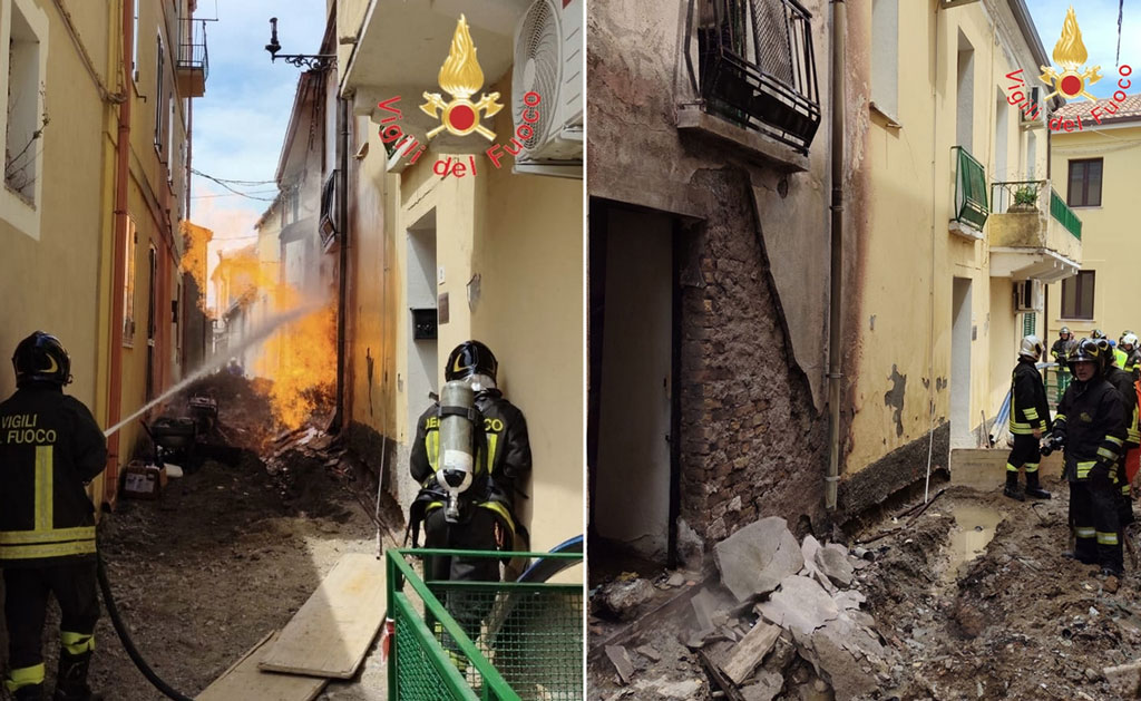 Incendio dopo una fuga di gas metano a Settingiano, danni alle ... Incendio dopo una fuga di gas metano a Settingiano, danni alle ...