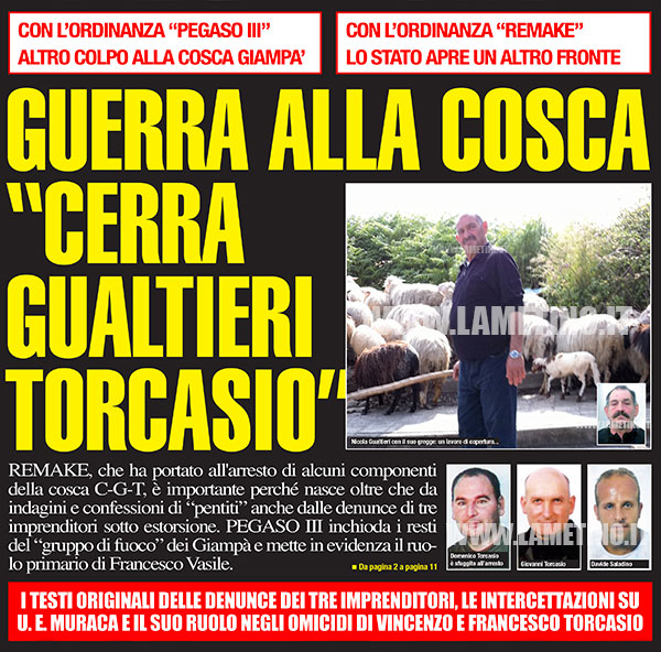 Il Lametino 195: Guerra alla cosca “Cerra-Gualtieri-Torcasio” - il ...