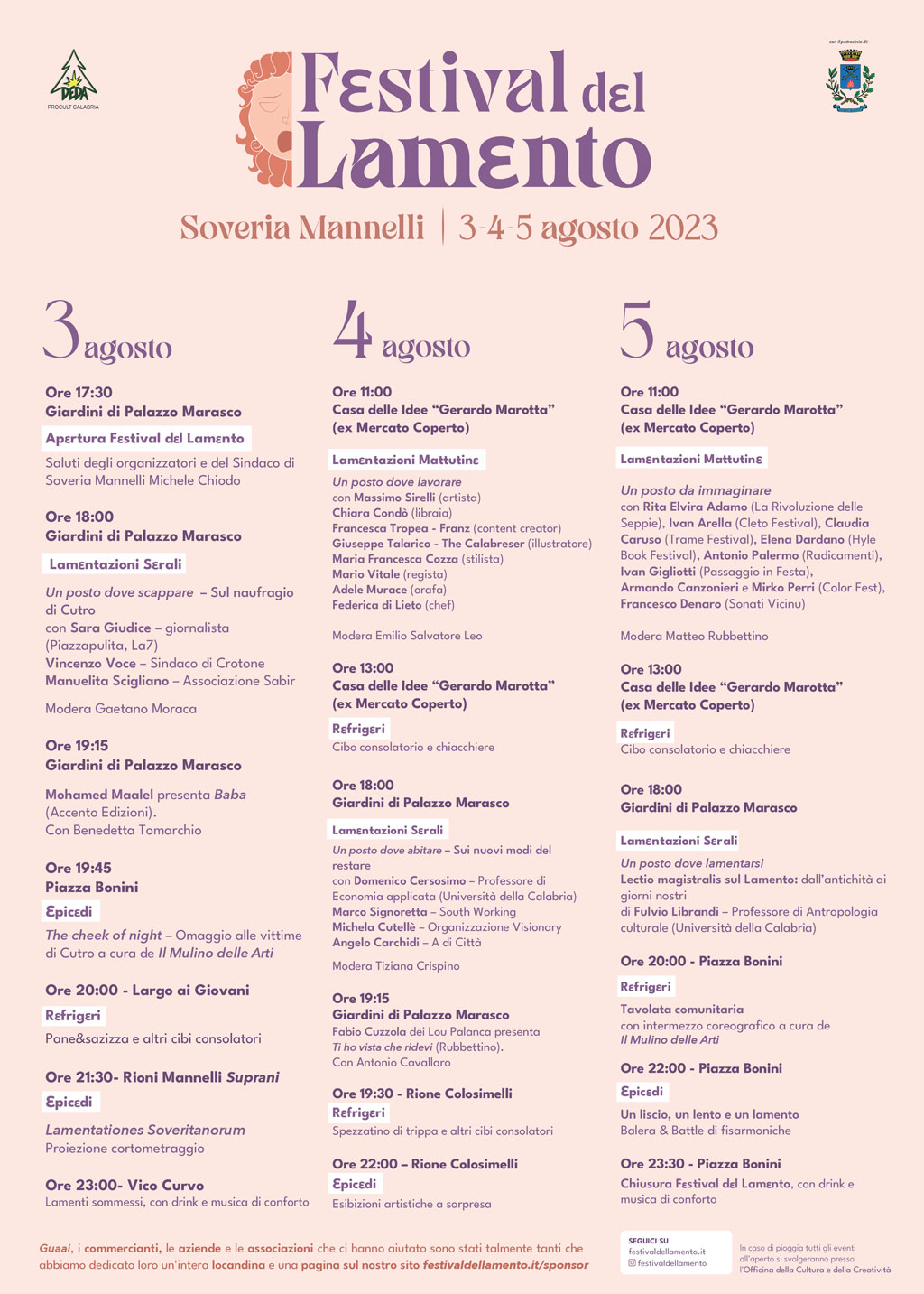 Al via dal 3 al 5 agosto il 'Festival del Lamento' a Soveria Mannelli ...