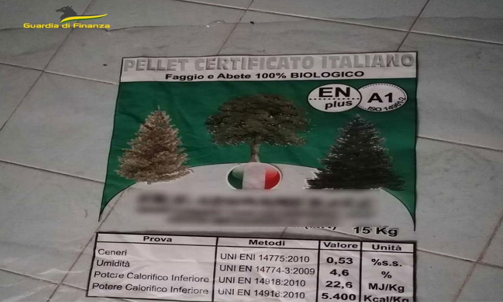 Sequestrate oltre 75 tonnellate di pellet contraffatto da Guardia di ... Sequestrate oltre 75 tonnellate di pellet contraffatto da Guardia di ...