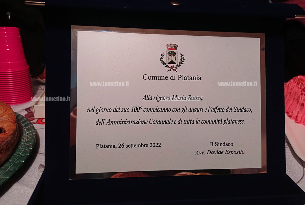 A Platania festeggiati i 100 anni della “signorina” Maria Butera - il ...