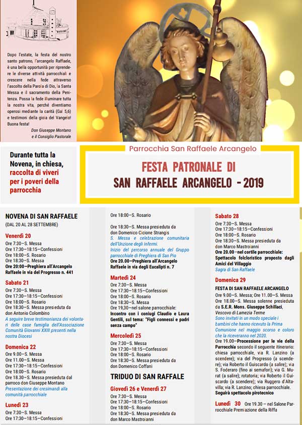 Lamezia, tutto pronto per la festa di San Raffaele Arcangelo - il ...