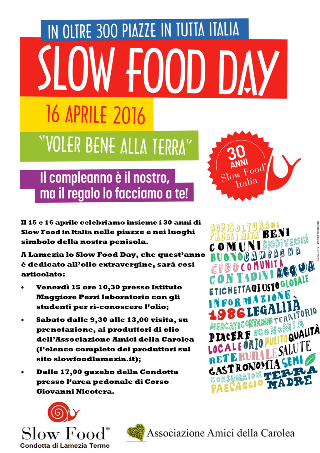 Lamezia, il 15 e il 16 festeggiamenti per i 30 anni di Slow Food Italia ...
